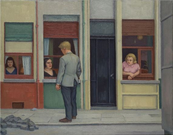 Clifford Hall | Antwerp Ladies at their Windows | MutualArt