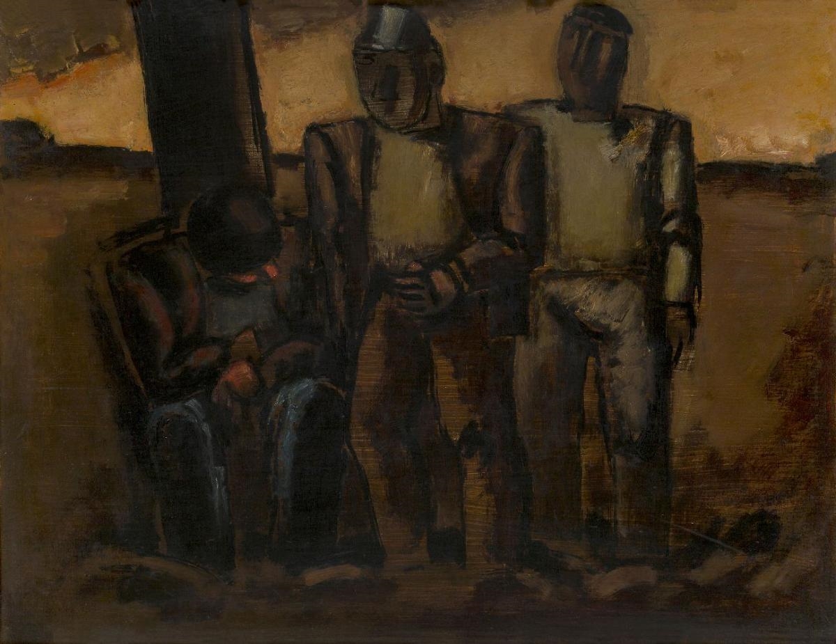 Josef Herman | Three Miners (1963) | MutualArt