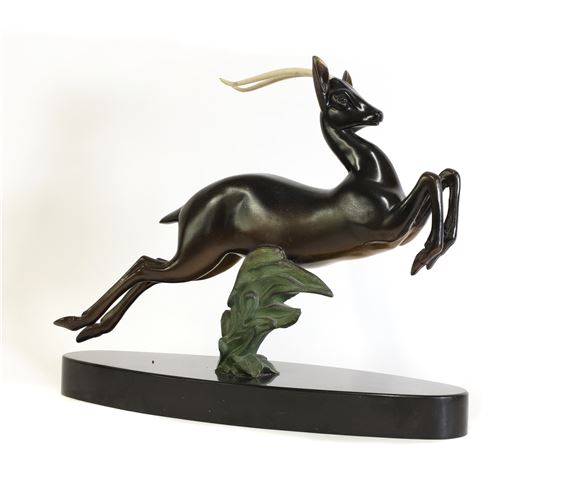Irénée Rochard | a painted and patinated Art Deco sculpture modelled as ...