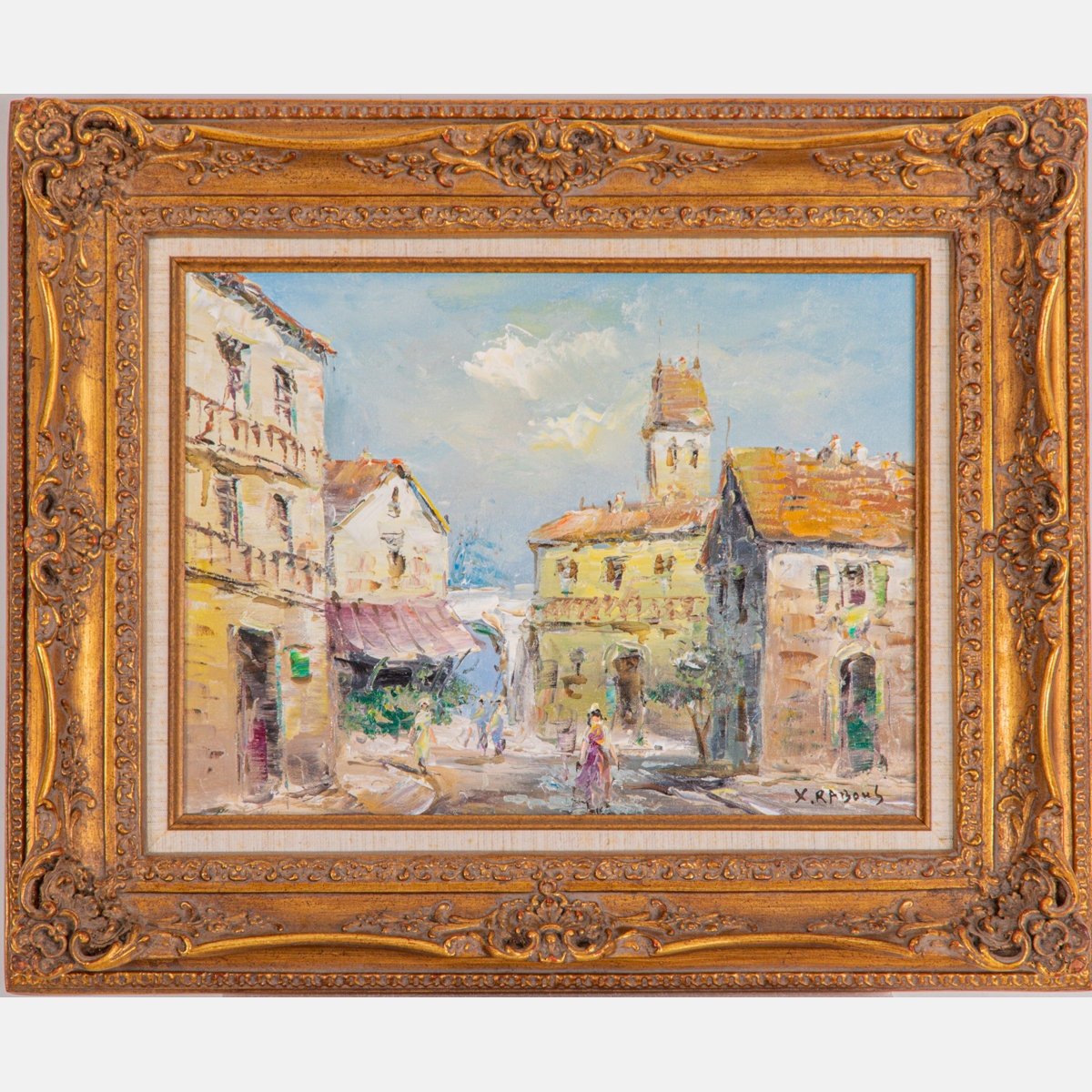 Xavier Rabous | City Scene with Figures | MutualArt