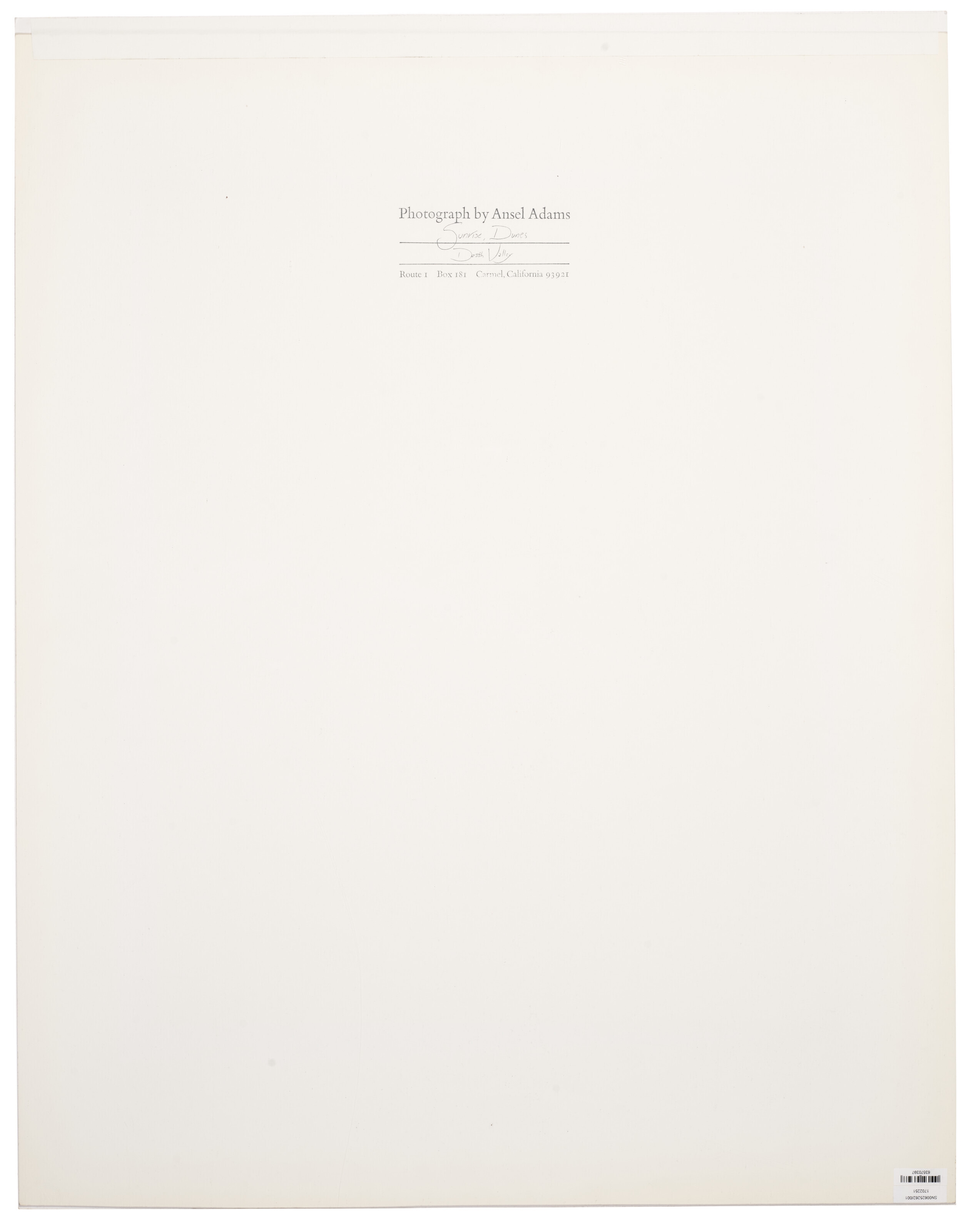 Ansel Adams | Sand Dunes, Sunrise, Death Valley National Monument ...