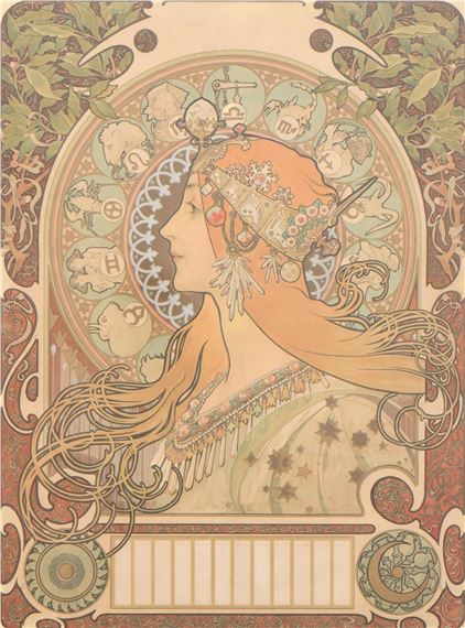 Alphonse Mucha | Zodiac | MutualArt