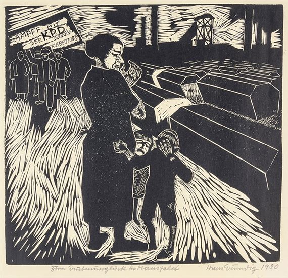 Hans Grundig | Zum Grubenunglück in Mansfeld (1930) | MutualArt