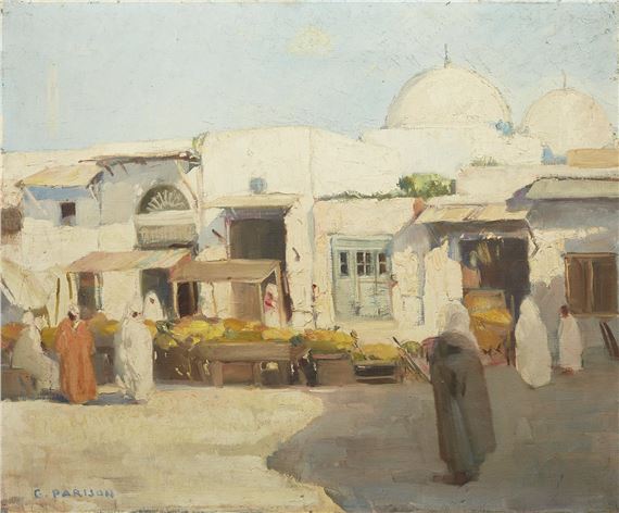 Gaston Parison | MARCHÉ À TUNIS | MutualArt