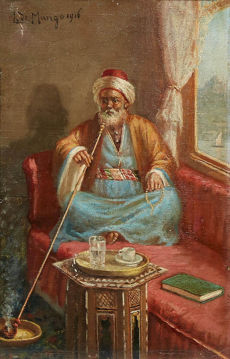 Leonardo de Mango | LE FUMEUR DE CHIBOUK (1916) | MutualArt