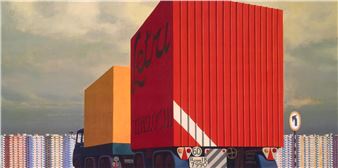 Jeffrey Smart | Reflected Arrows (1974) | MutualArt