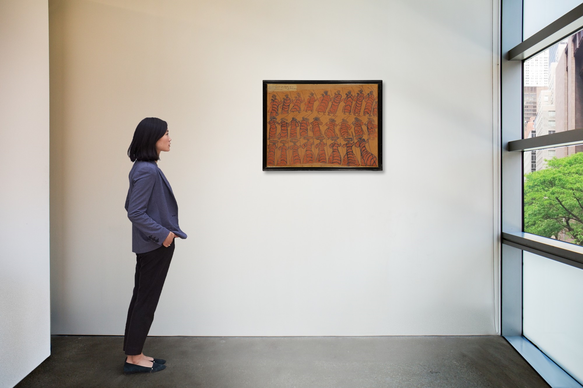 William Barak | Corroboree (Women in possum skin cloaks) (1897) | MutualArt