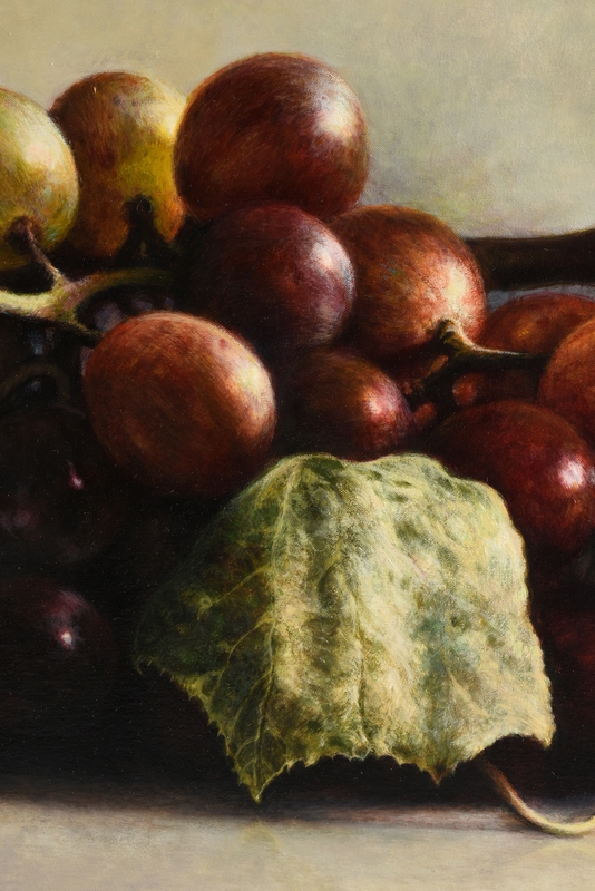 James Del Grosso | Red Grapes with Leaves (1990) | MutualArt