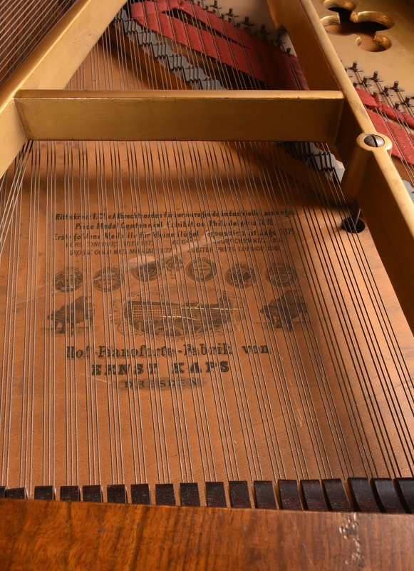 Ernst Kaps | AN ANTIQUE GERMAN BURL WALNUT GRAND PIANO | MutualArt