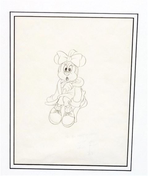 Walt Disney Studios | Minnie Mouse Original Production Drawing COA ...