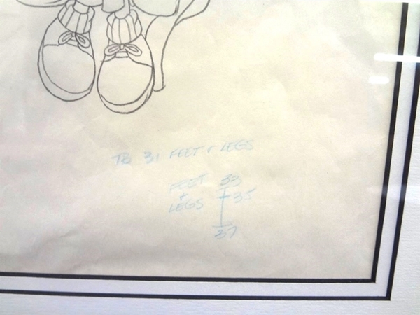 Walt Disney Studios | Minnie Mouse Original Production Drawing COA ...