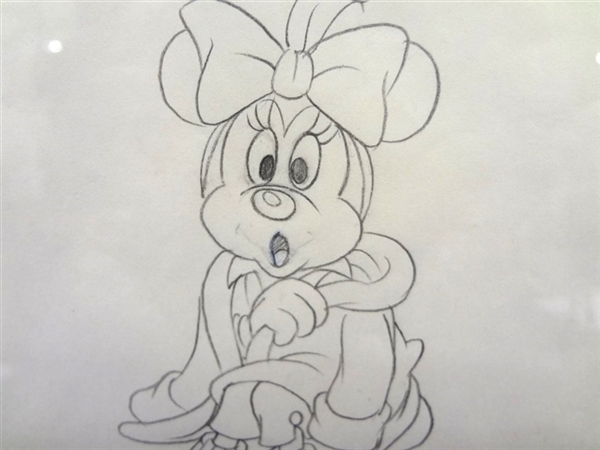 Walt Disney Studios | Minnie Mouse Original Production Drawing COA ...
