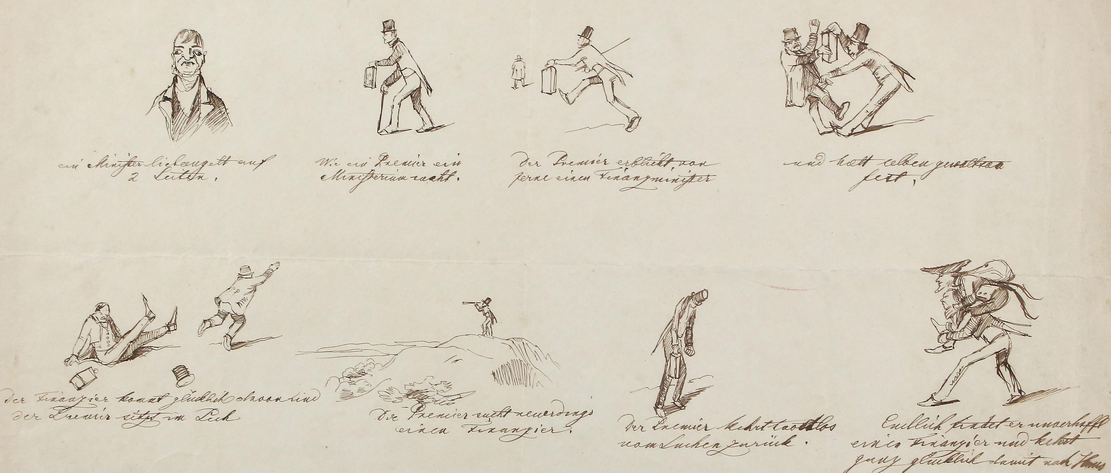 Moritz von Schwind | Karikatur mit Text | MutualArt