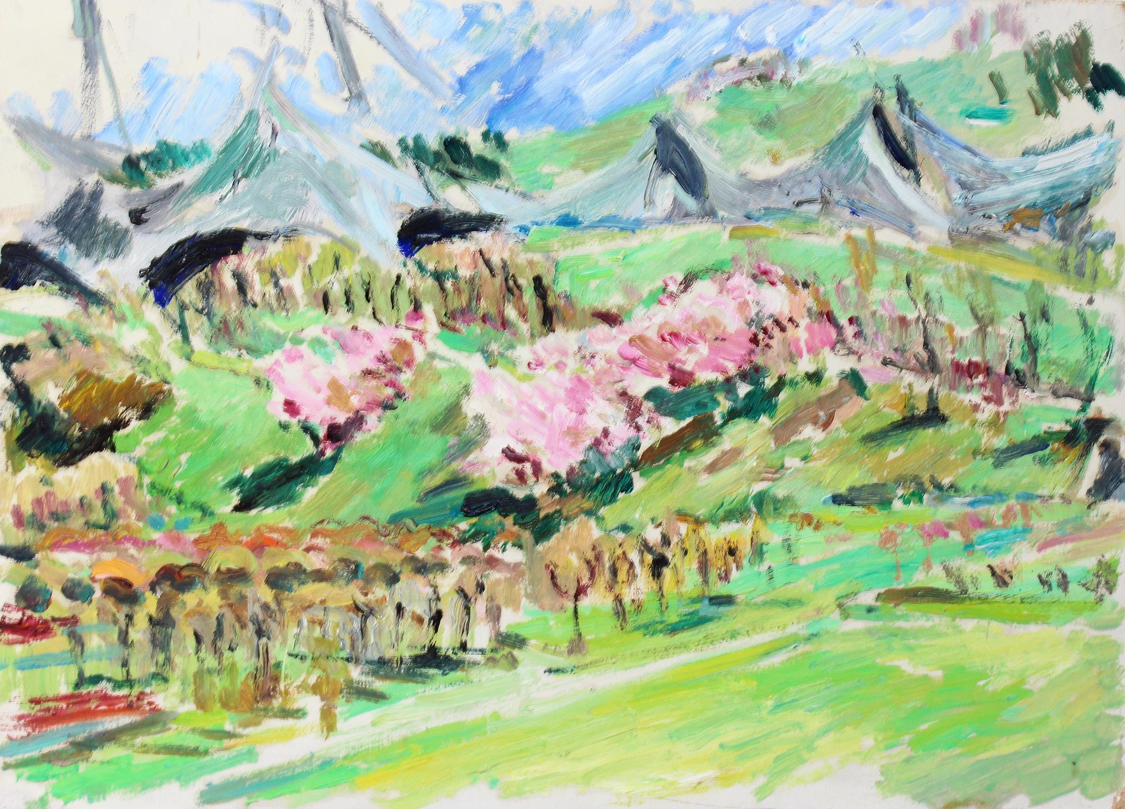 Joseph Konrad Senft Hohburg | Kirschblüte im Olympiapark München (1984 ...