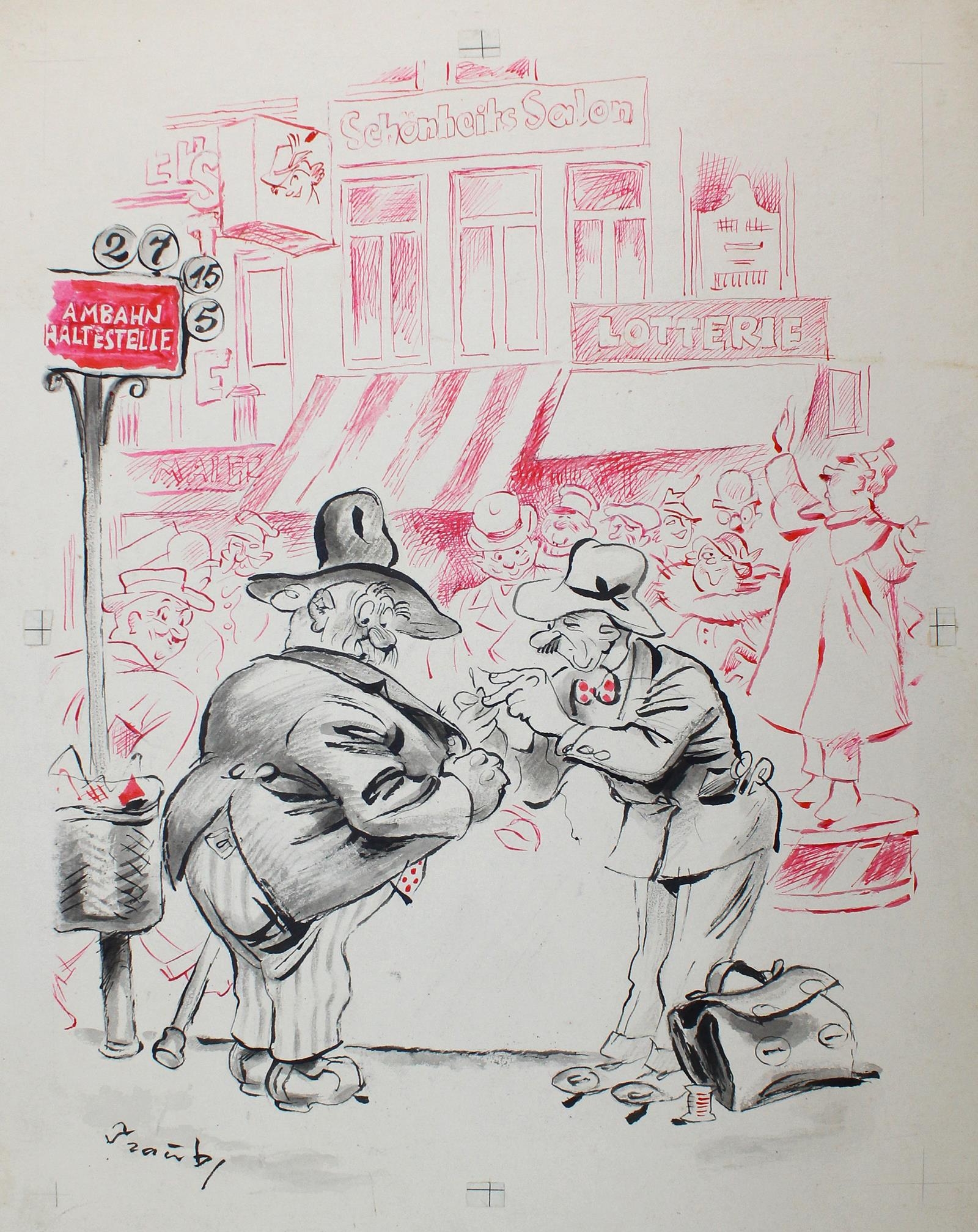 Gustav Traub | Lohengrin und Theatergarderobier (1918) | MutualArt