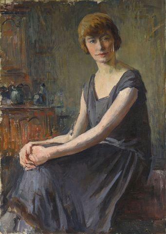 Charles Wittmann | Portrait de Mme Charles Wittmann devant une ...