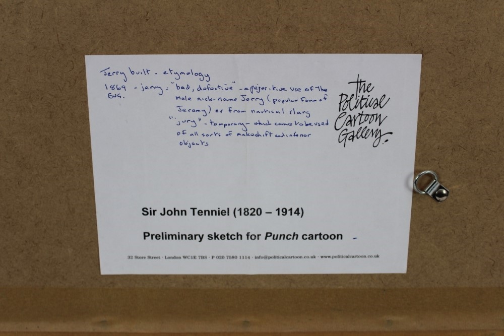 Sir John Tenniel | preliminary sketch for Punch cartoon | MutualArt