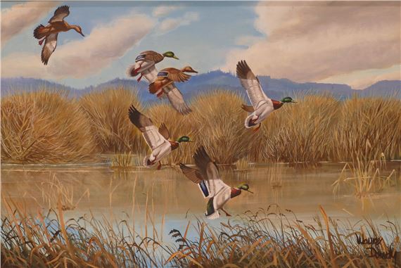 Wayne Dowdy | Descending Ducks | MutualArt