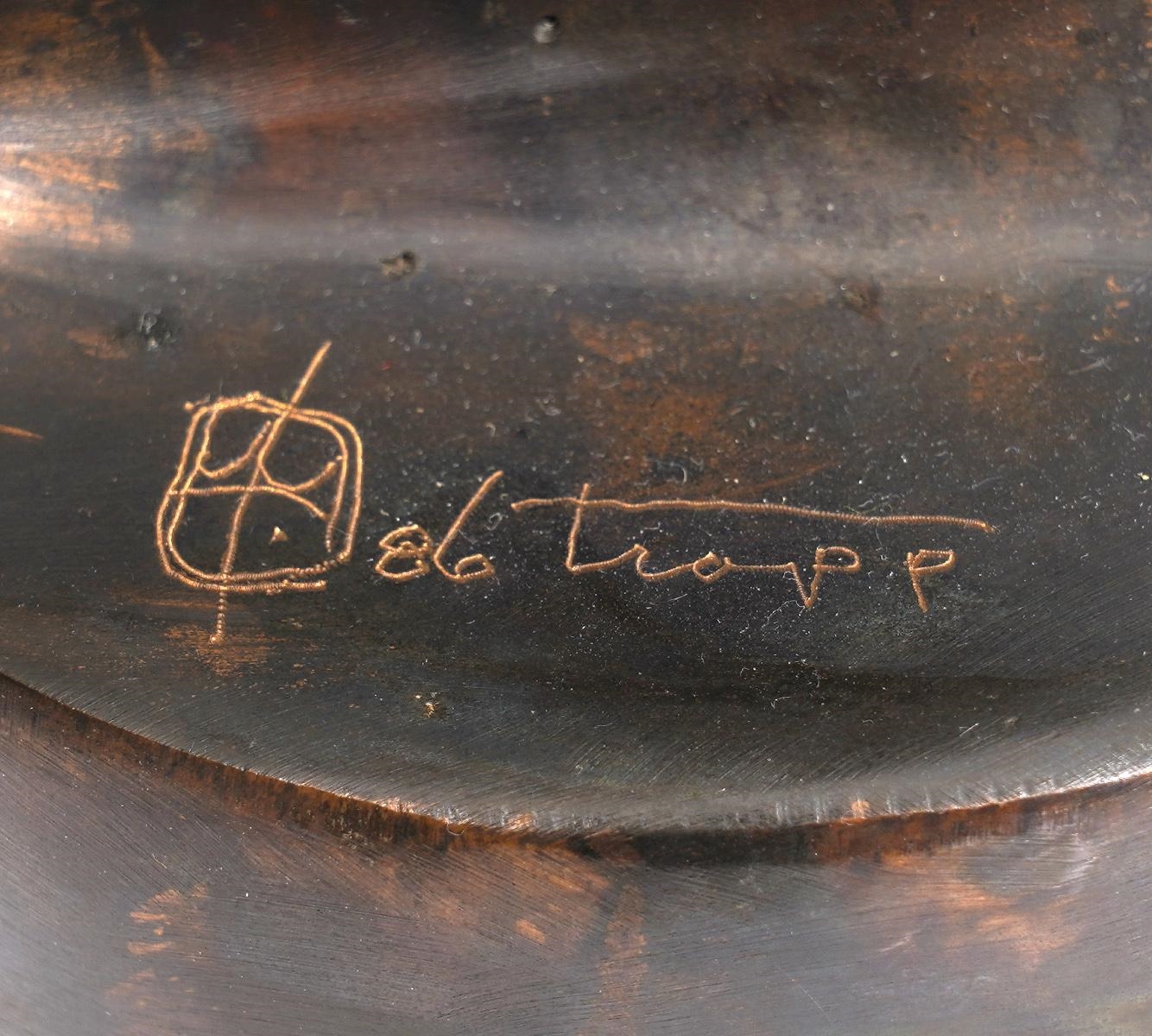 Wayne Trapp | Wayne Trapp Brutalist Bronze Figurine | MutualArt