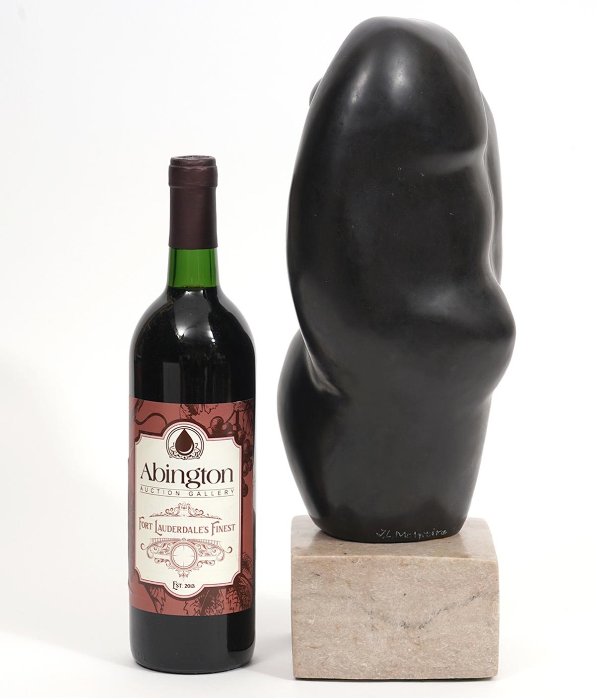 John McIntire | John McIntire Black Hard Stone Sculpture (2006) | MutualArt