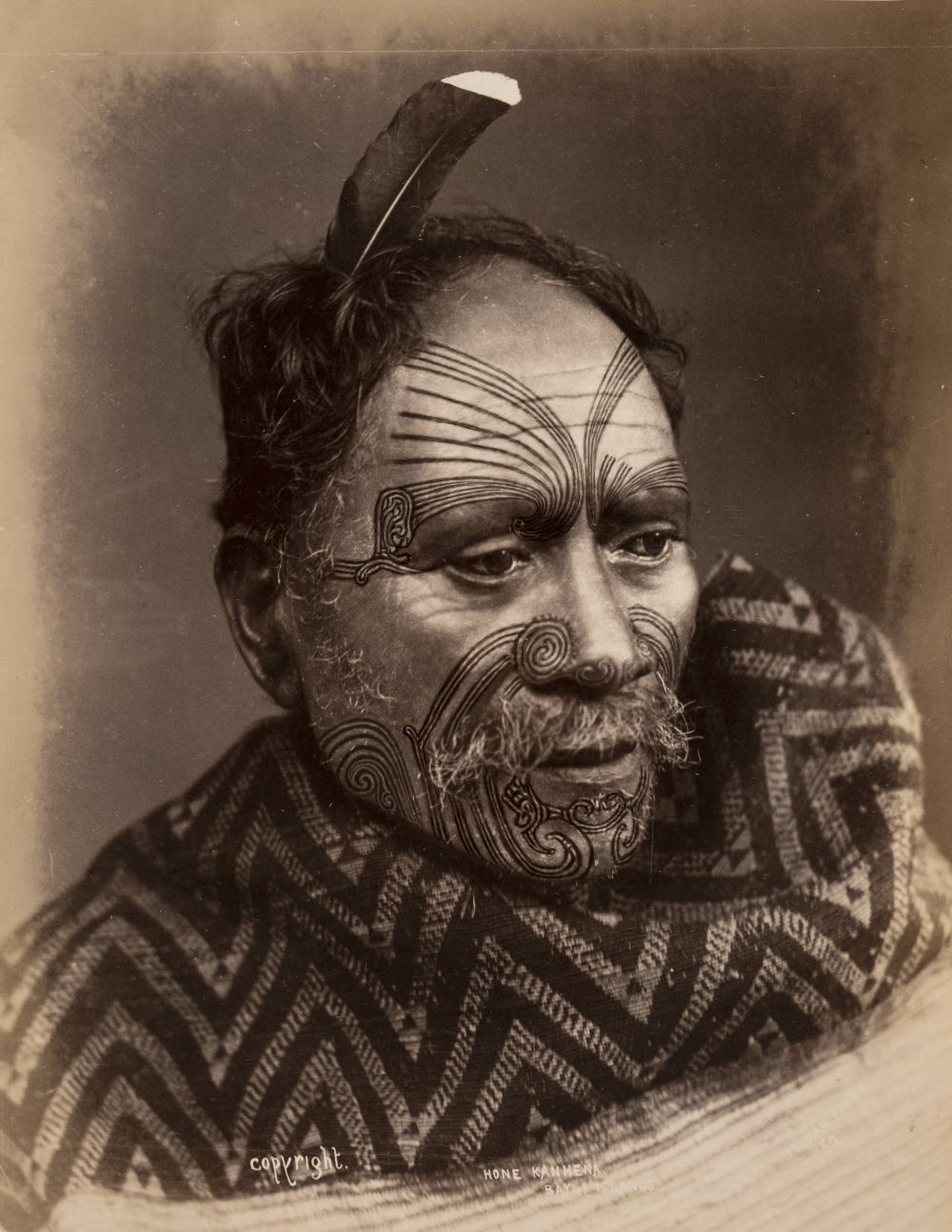 Elizabeth Pulman | Portrait of Maori Chief Hone Kanhena (1870) | MutualArt