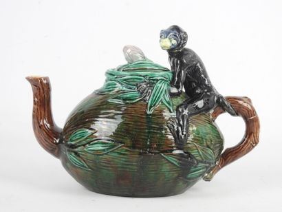 Joan Roth | Monkey teapot in English barbotine (Circa 1880) | MutualArt