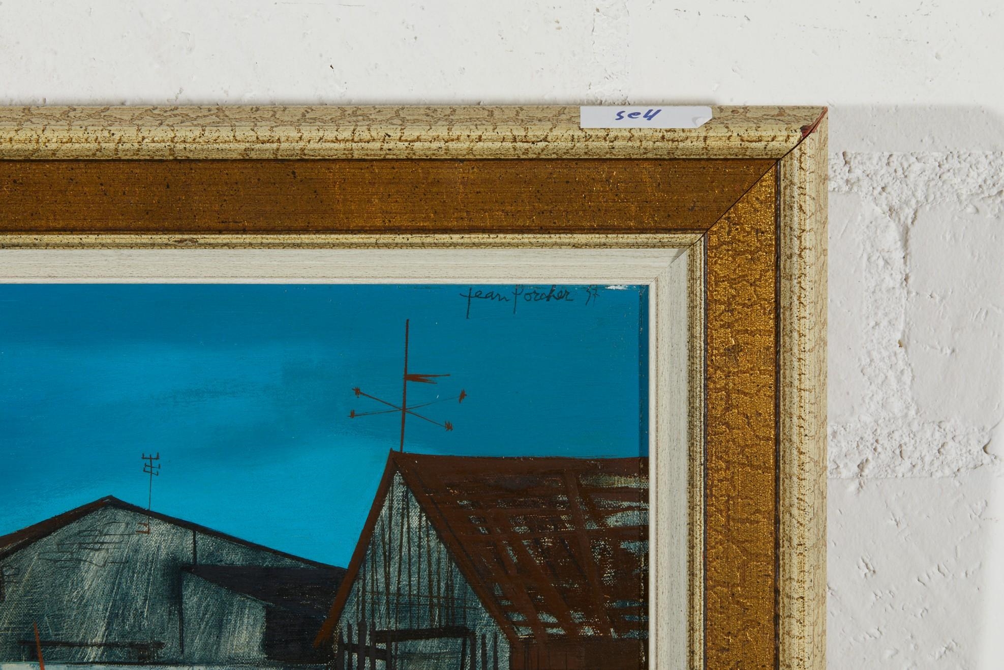 Jean Porcher | Wagons before buildings | MutualArt