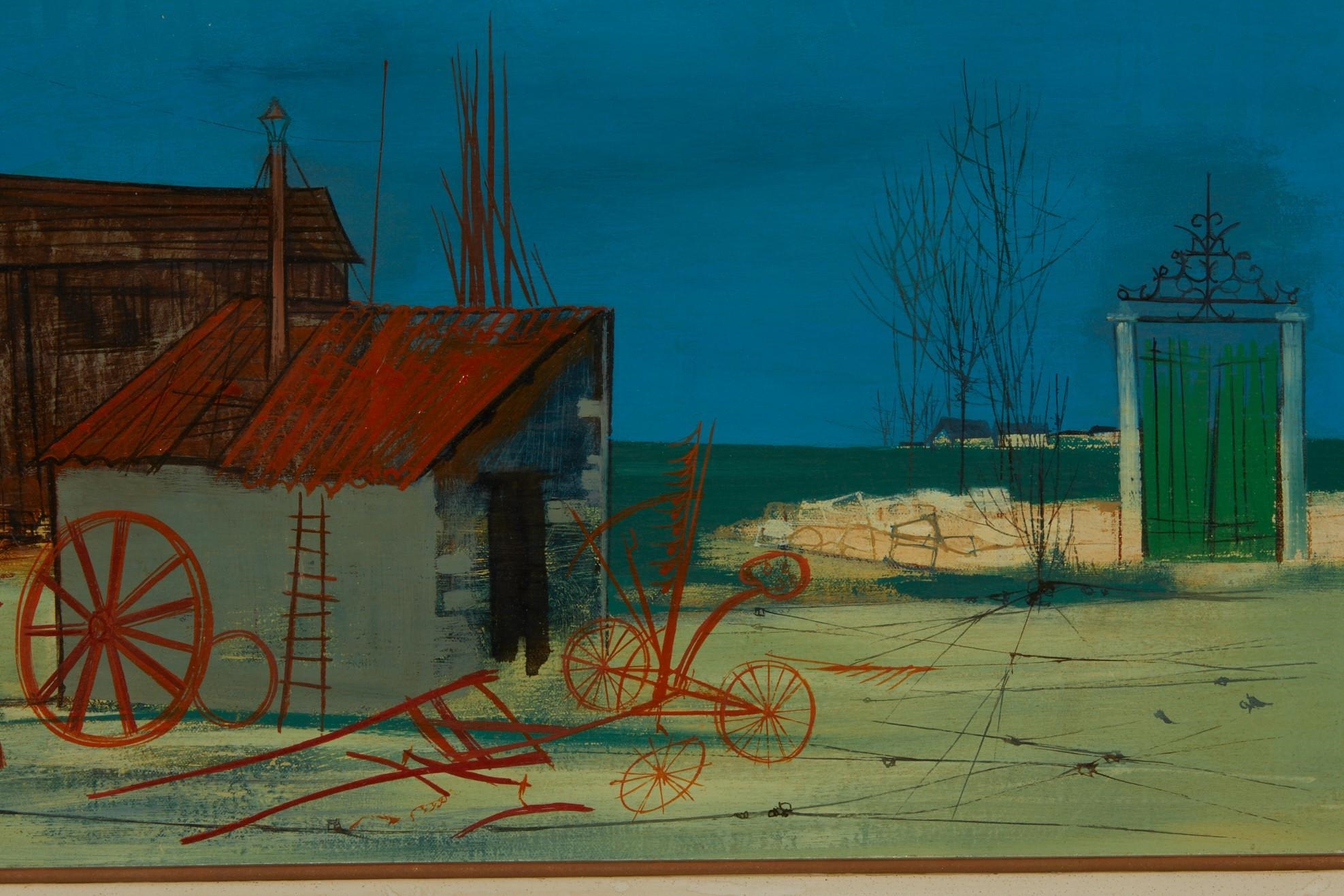 Jean Porcher | Wagons before buildings | MutualArt