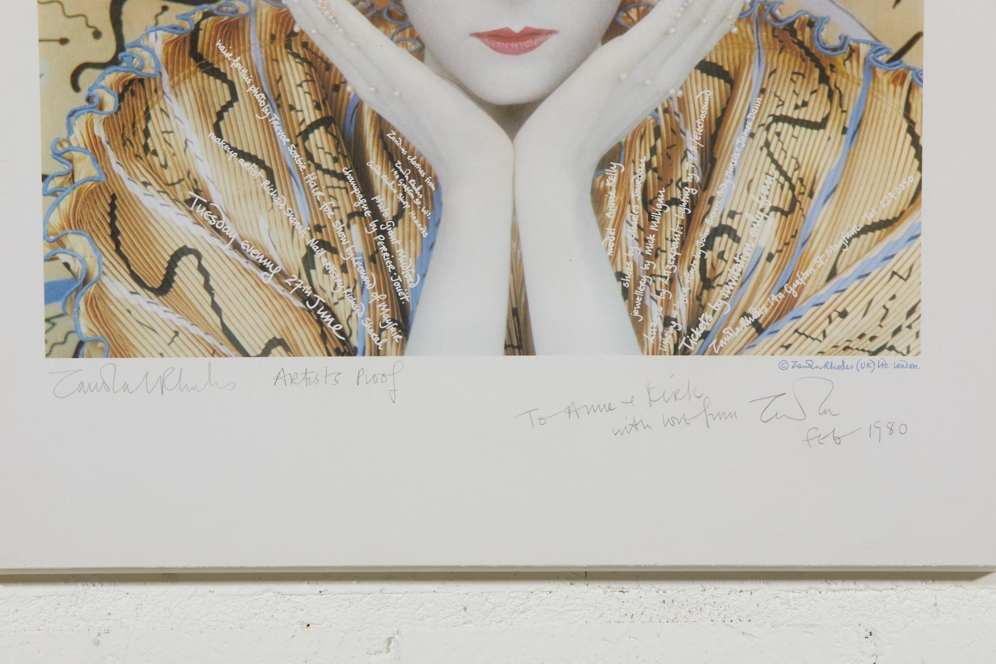 Zandra Rhodes | inscribed posters (1980) | MutualArt