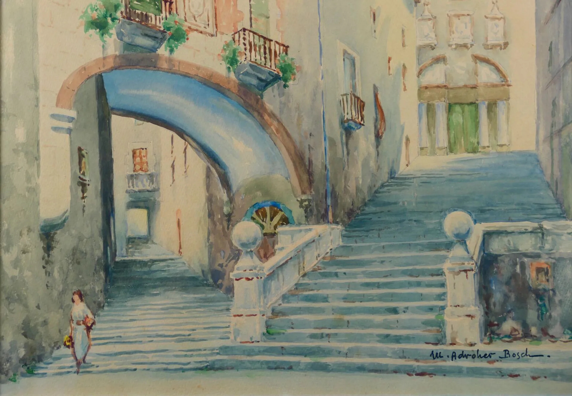 Martín Adroher Bosch | Ruelle aux escaliers | MutualArt