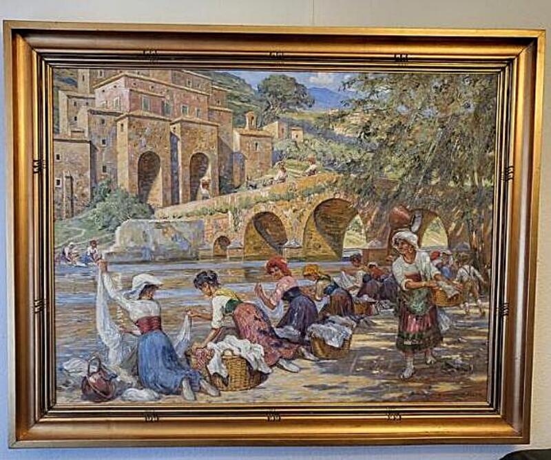 Carl Budtz-Moller | Italian women washing clothes | MutualArt
