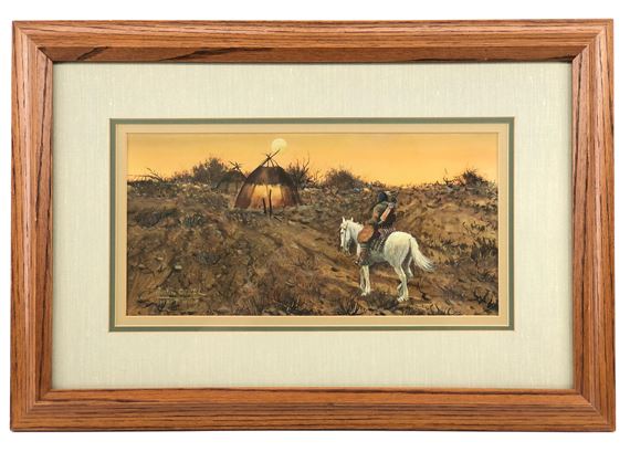 Austin Deuel | AUSTIN DEUEL INDIAN ENCAMPMENT WATERCOLOR & GOUACHE ...