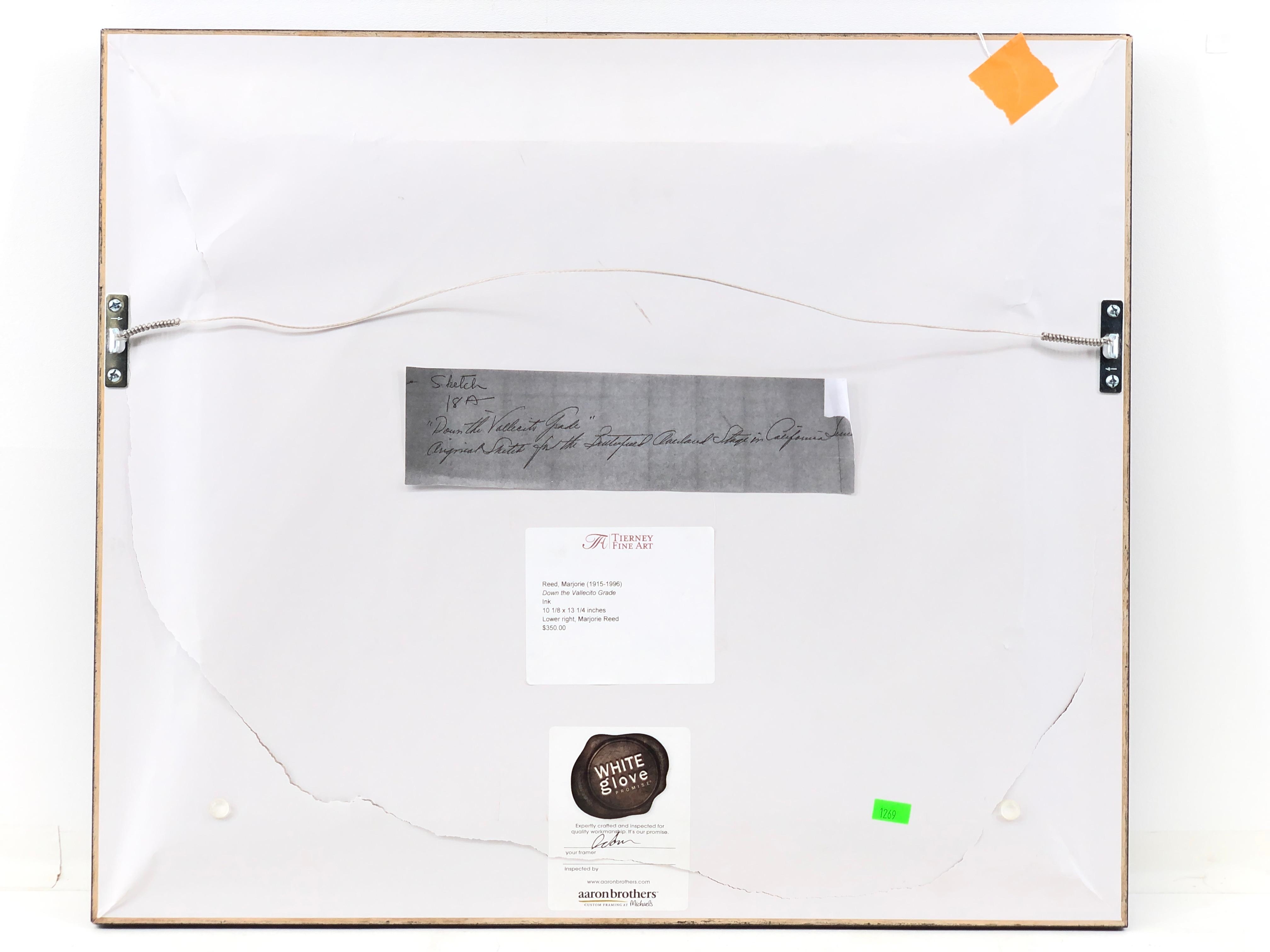 Marjorie Jane Reed | MARJORIE REED DOWN THE VALLECITO GRADE PEN & INK ...