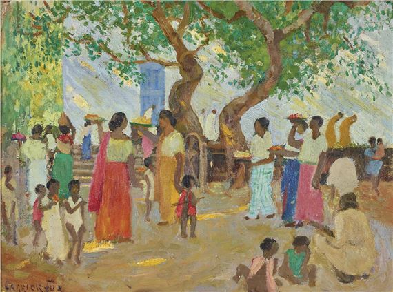 Ethel Carrick | The Market Place | MutualArt