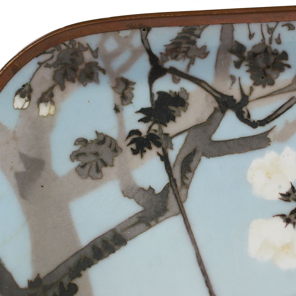 Namikawa Sosuke | Namikawa Sosuke Cherry Blossom Cloisonne Enamel Tray ...