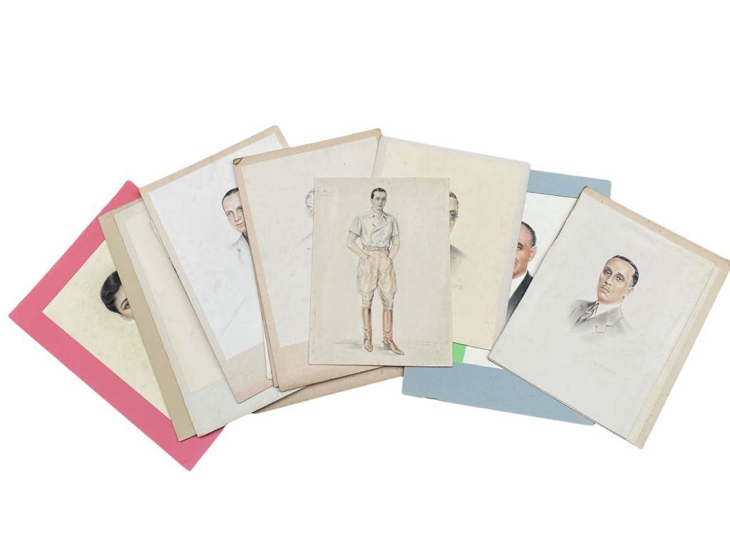 Christos Simatos | Lot of 15 works: Portraits masculins | MutualArt