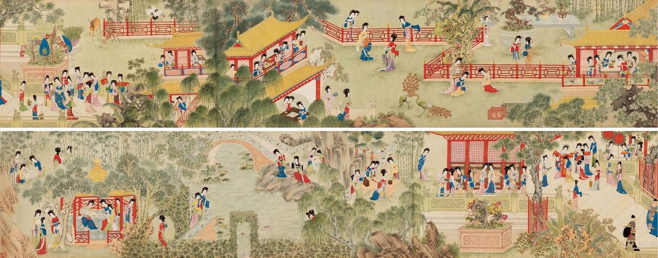 Qiu Ying | Scroll of Spring Dawn in the Han Palace | MutualArt