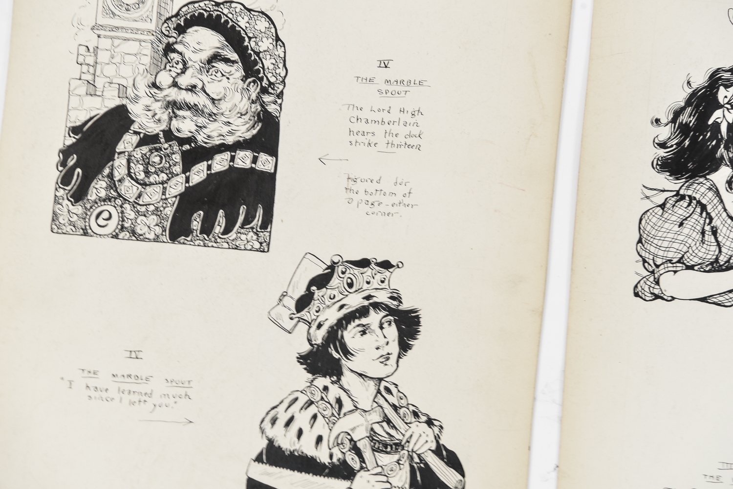 Violet Moore Higgins | 5 sheets with pen and ink illustrations | MutualArt