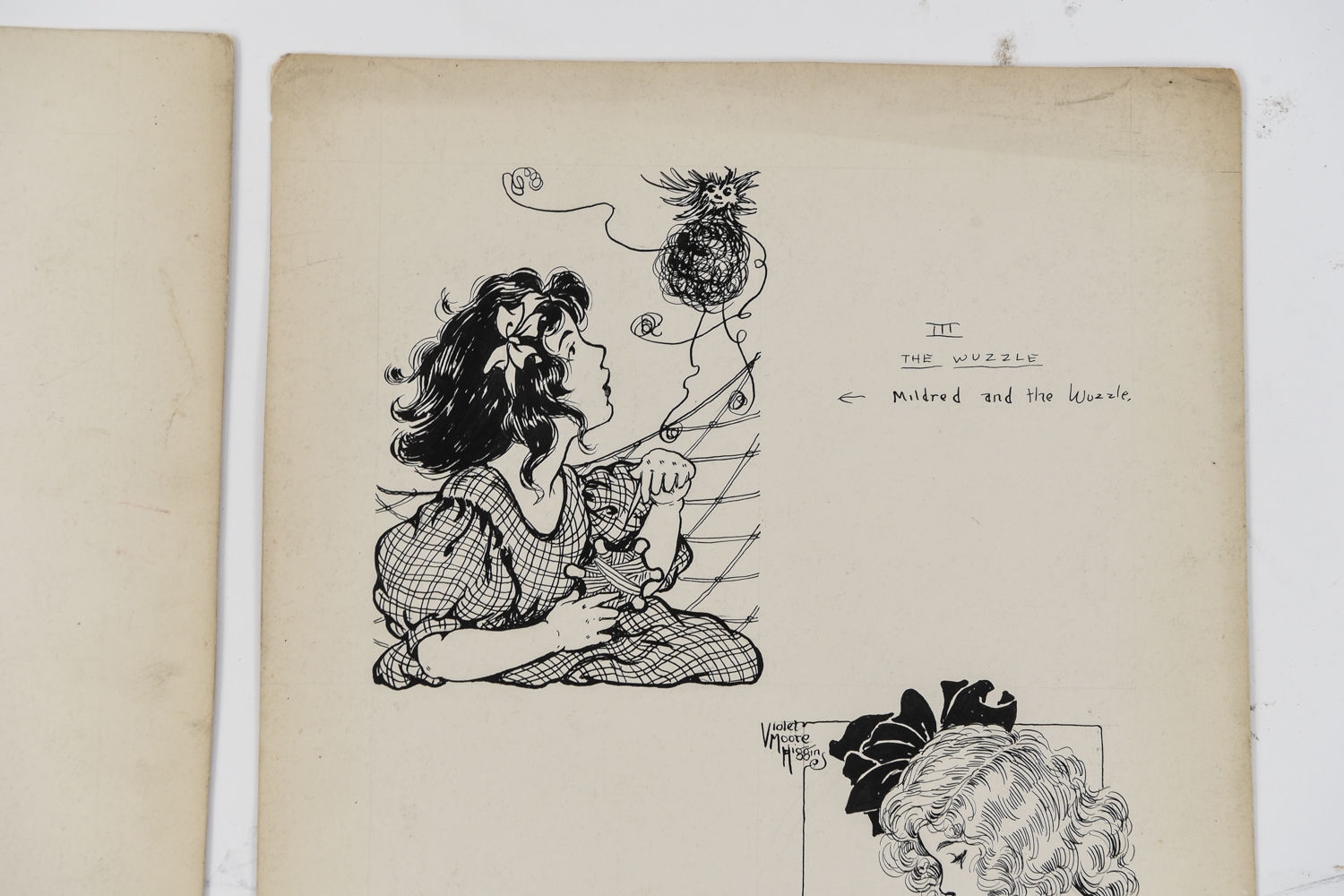 Violet Moore Higgins | 5 sheets with pen and ink illustrations | MutualArt