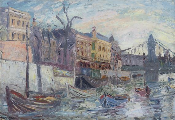 George Hann | Boats on the Thames at Hammersmith | MutualArt