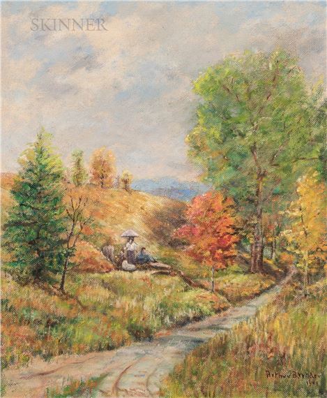 Arthur B. Wilder | Country Road with Figures on the Hillside. (1945 ...