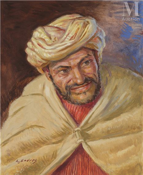 Louis John Endres | Marocain au turban jaune | MutualArt