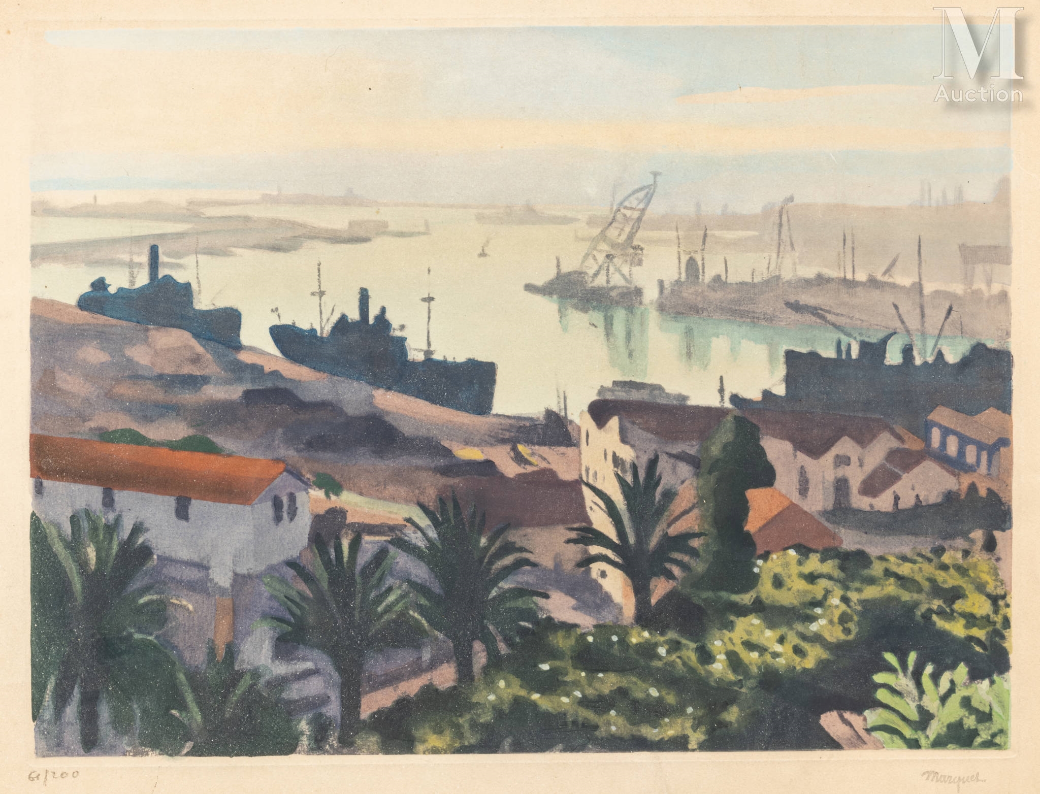 Albert Marquet | Alger, le port temps calme, (1942) | MutualArt