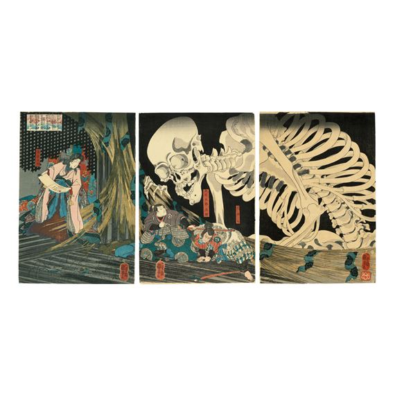 Utagawa Kuniyoshi | The Monster Skeleton Edo period (1615-1868), circa ...