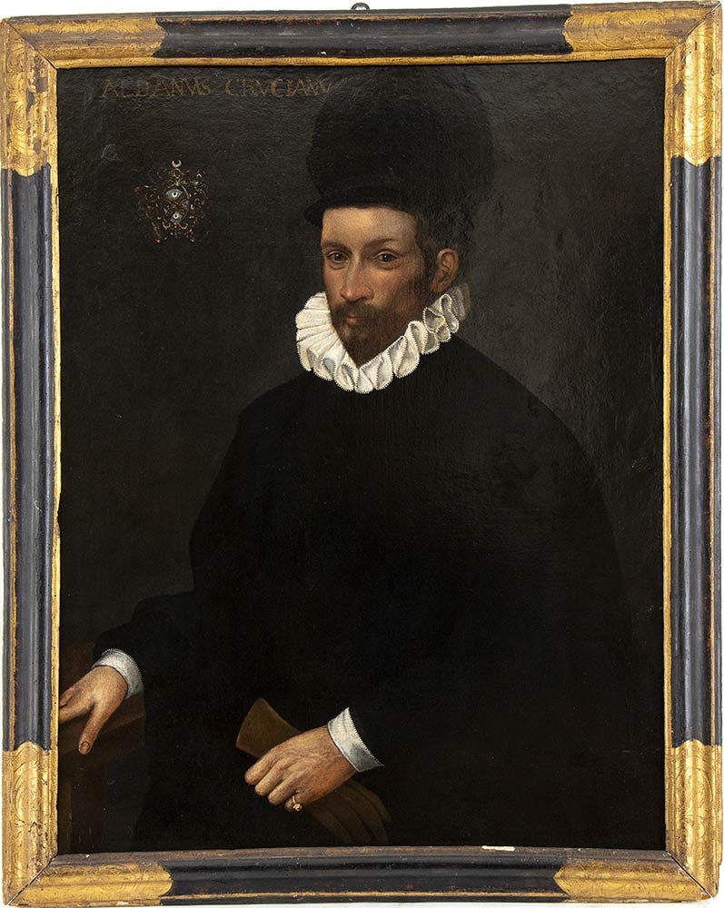 Bartolomeo Passarotti | Portrait of a Gentleman with gloves, hat and ...