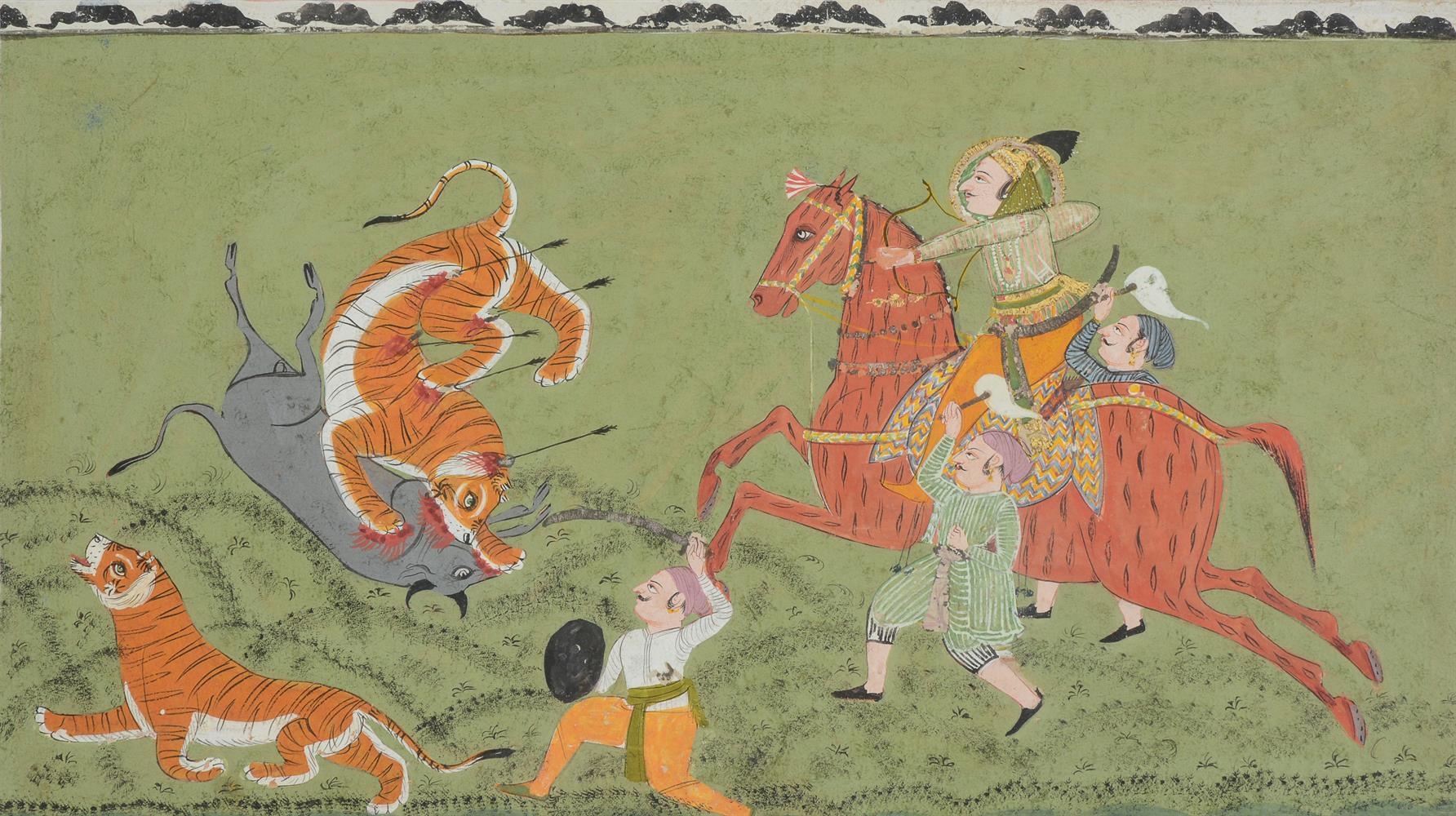 Rajasthan School, 19th Century | A Marwar painting depicting a Tiger ...