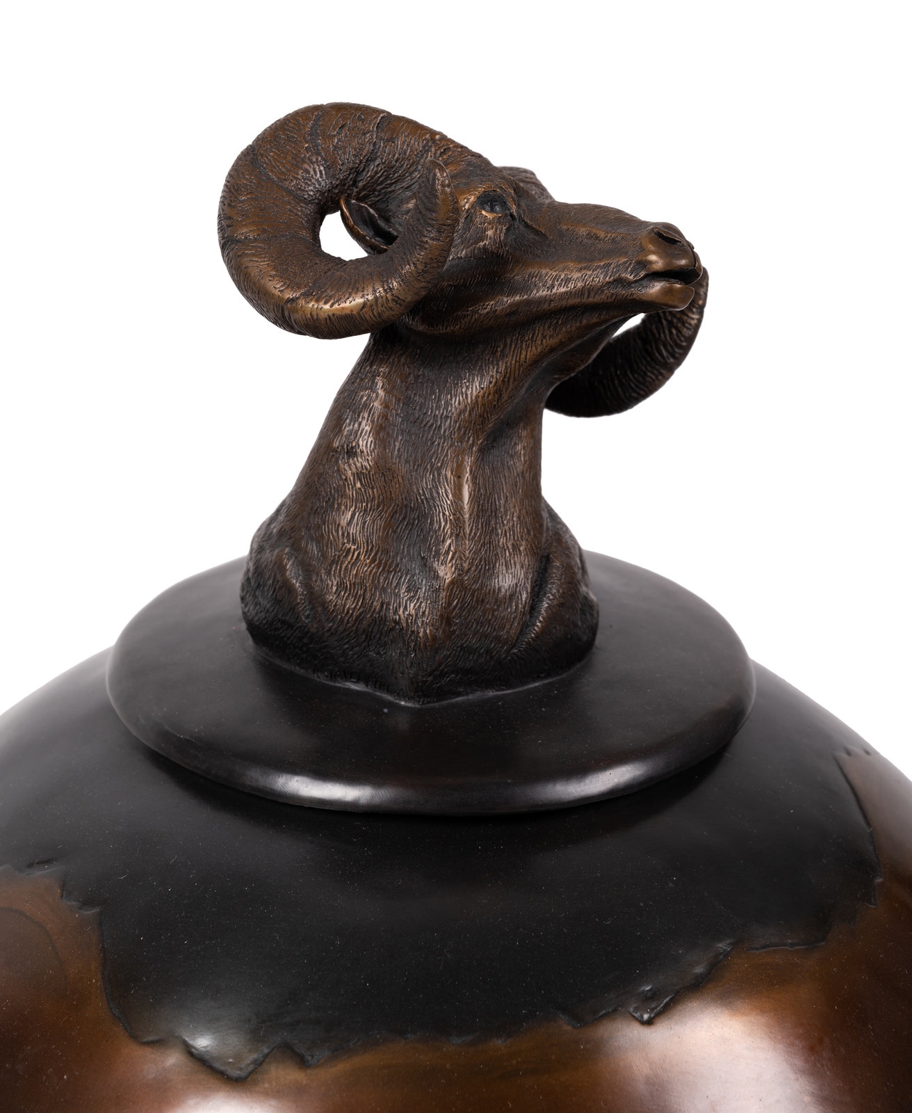 Dave Lamure Jr | Big Horn Sheep Vase (2000) | MutualArt