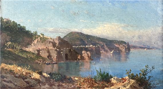Alessandro la Volpe | Alessandro 1820-1887 Italian View along the Coast ...