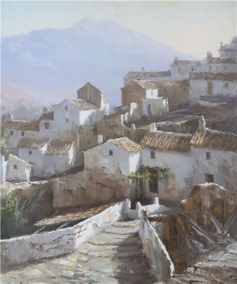 Manuel Cuberos | View of a Spanish village | MutualArt