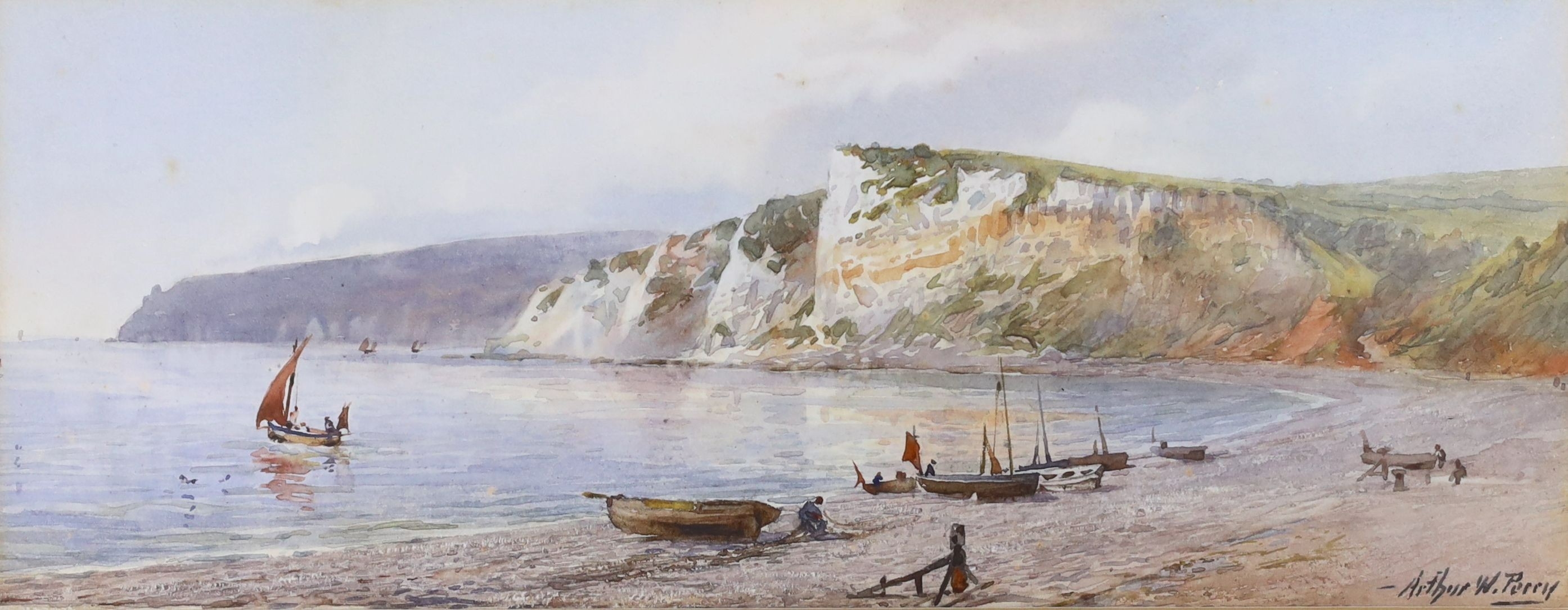 Arthur W. Perry | village scene | MutualArt